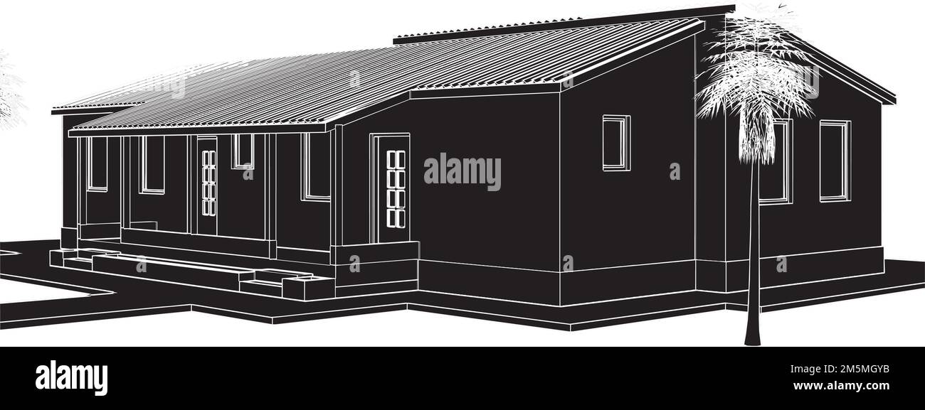 House Building Vector. Illustration On White Background. A vector ...