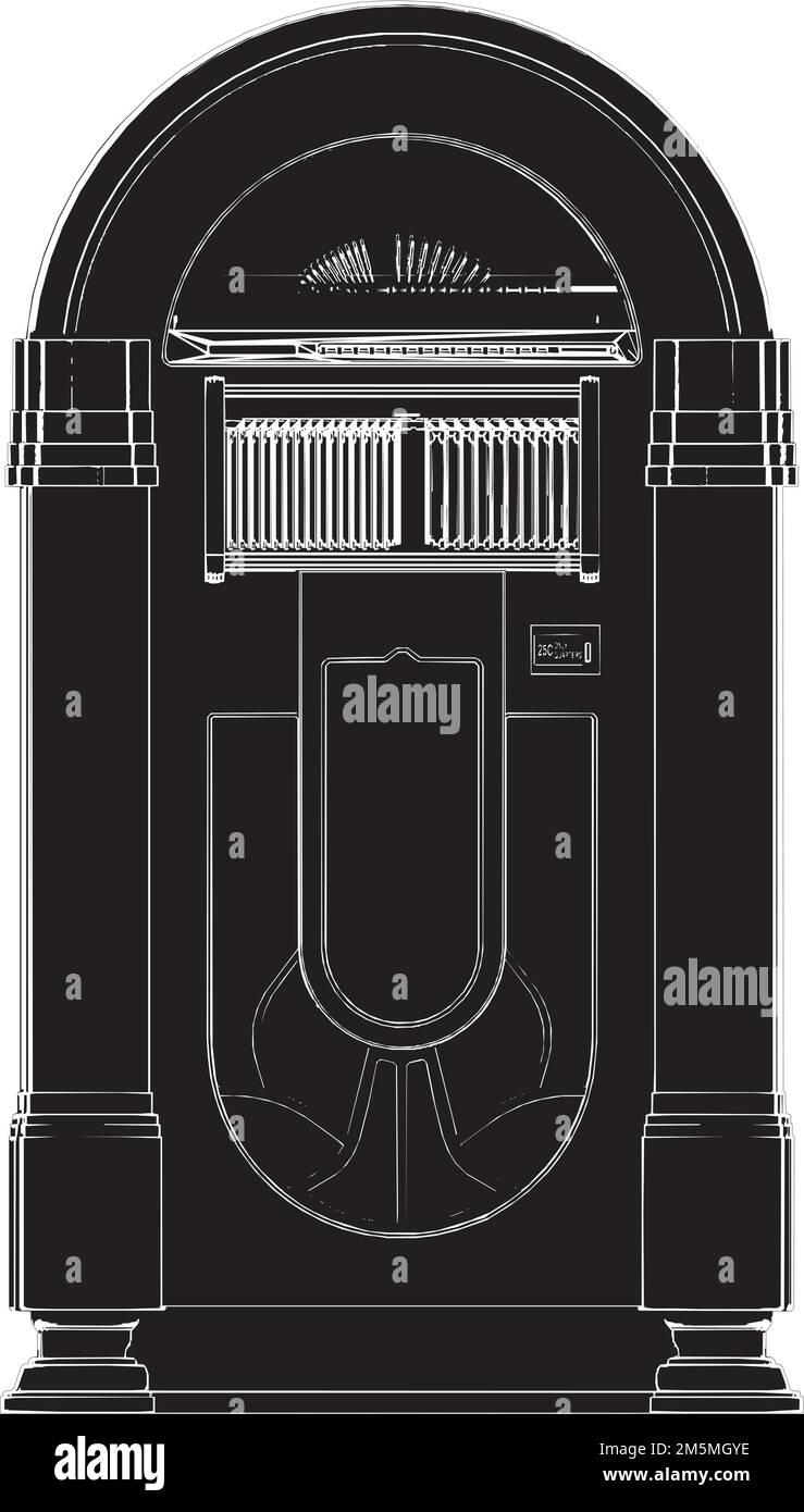 Jukebox Game Machine Vector. Illustration On White Background. A vector ...