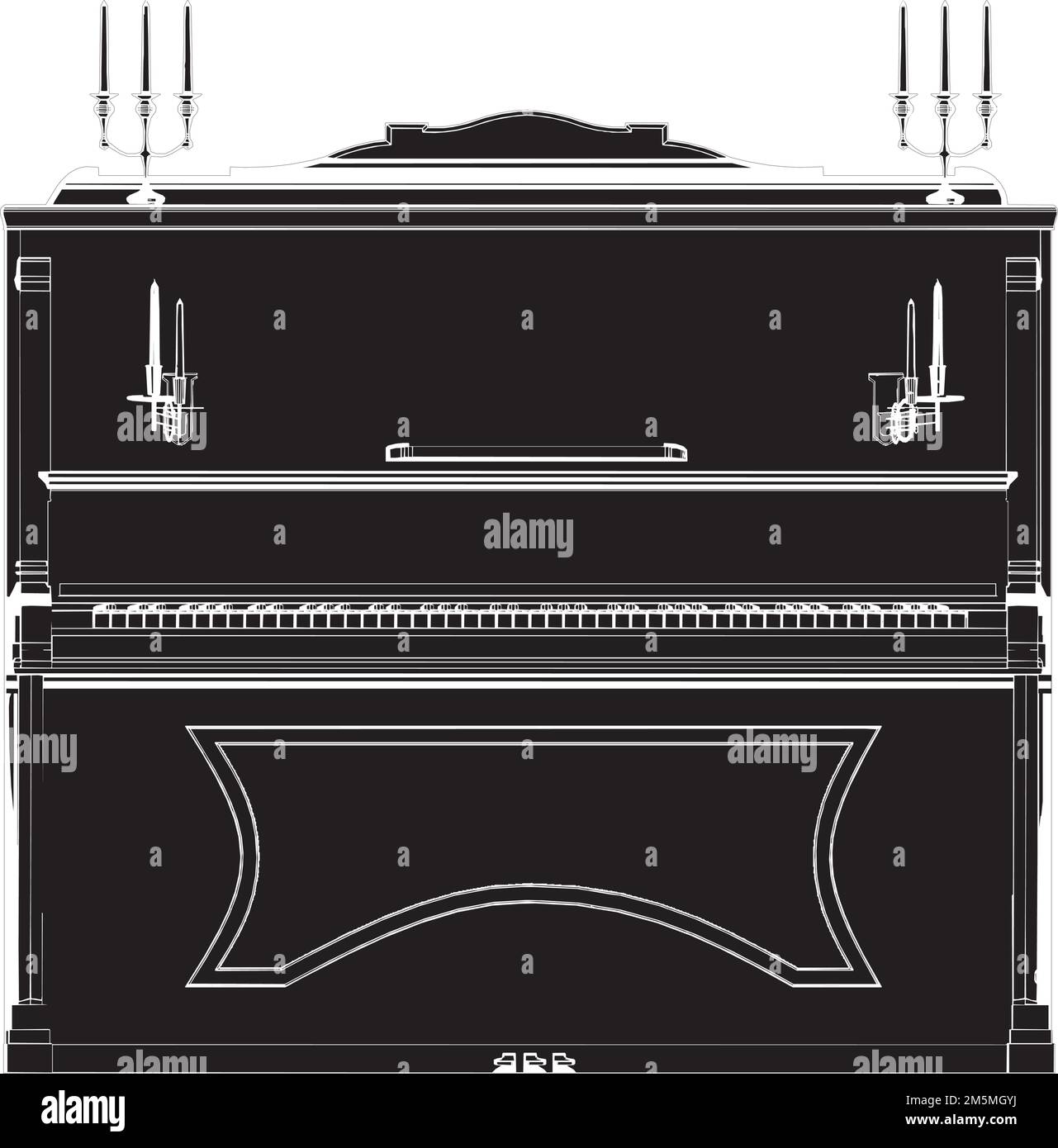 Piano Vector. Illustration On White Background. A vector illustration ...
