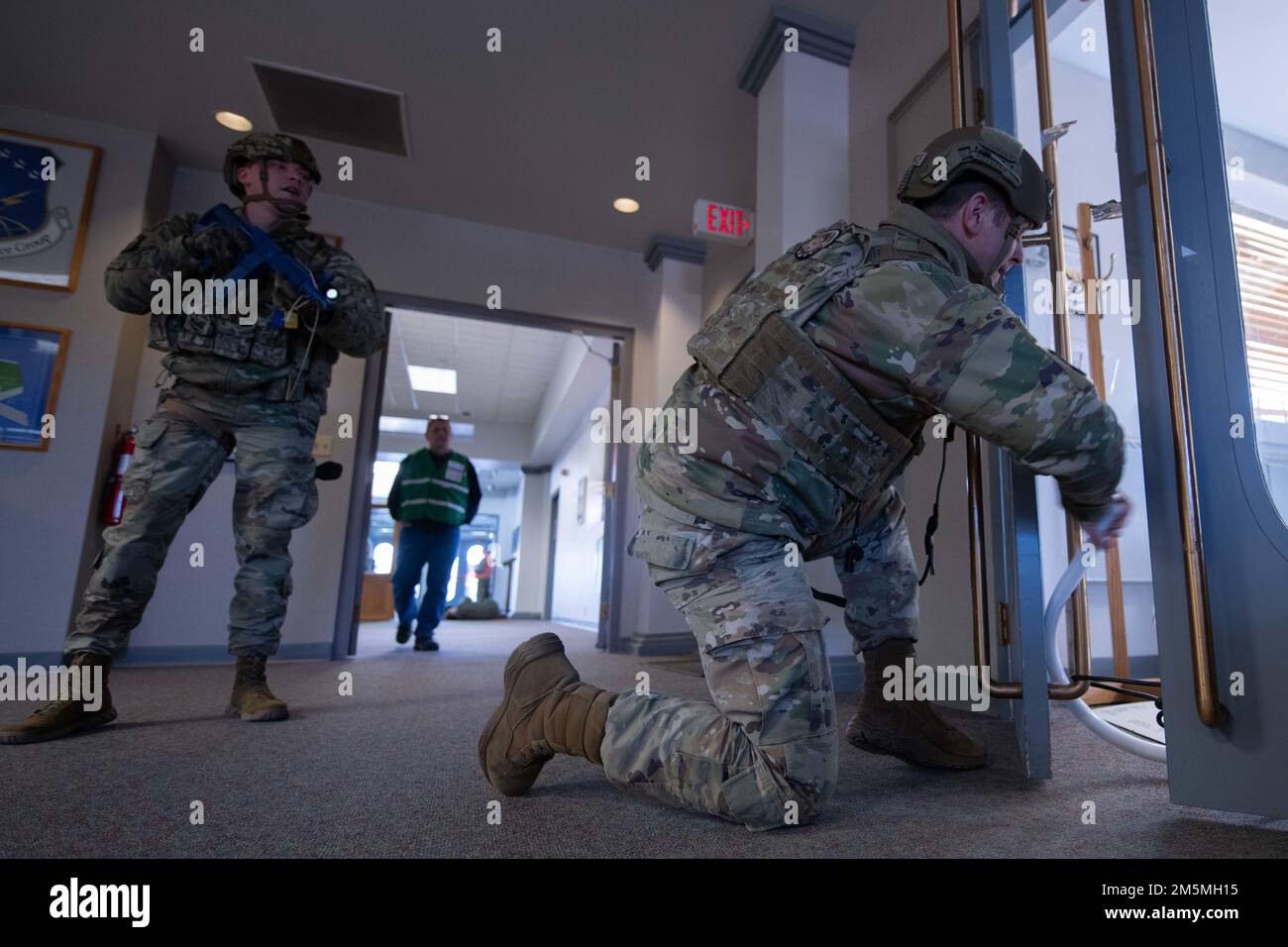 90th Security Forces Group personnel breach a barrier during Exercise ...