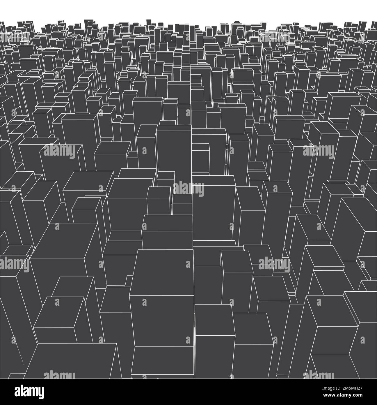 Abstract Urban City Boxes From Cube Vector. Illustration On White ...