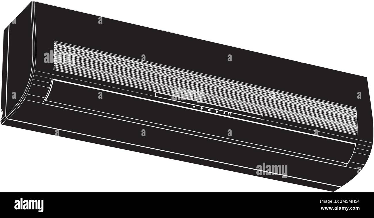 Air Conditioner Vector. Illustration On White Background. A vector ...