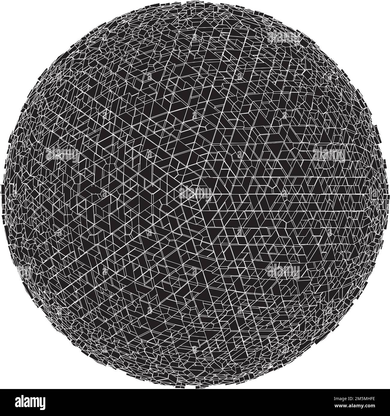 Abstract Urban City Globe From Cube And Prism Vector. Illustration On ...