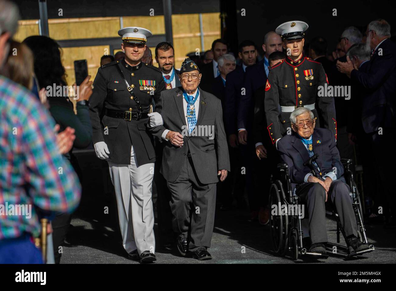 Captain Nicholas R. Maguire, left, platoon commander, Silent Drill ...