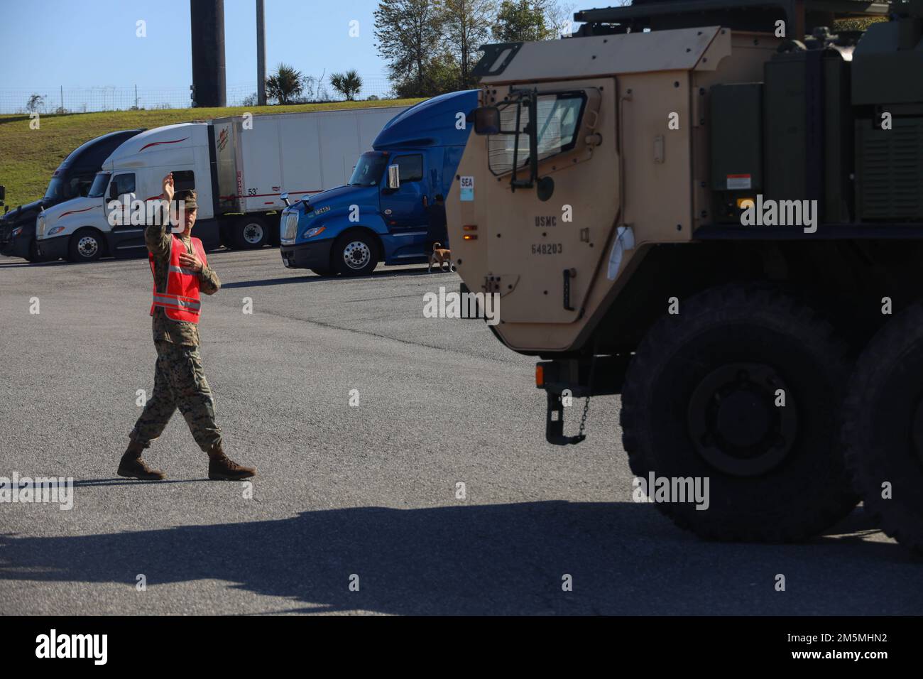 U.S. Marine Corps Cpl. Evan Soulia, a motor vehicle operator with 3rd ...