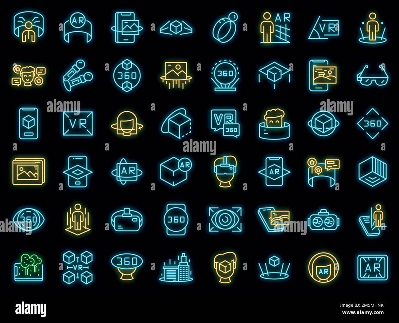 Augmented reality icons set. Outline set of augmented reality vector ... Augmented reality icons set. Outline set of augmented reality vector ...