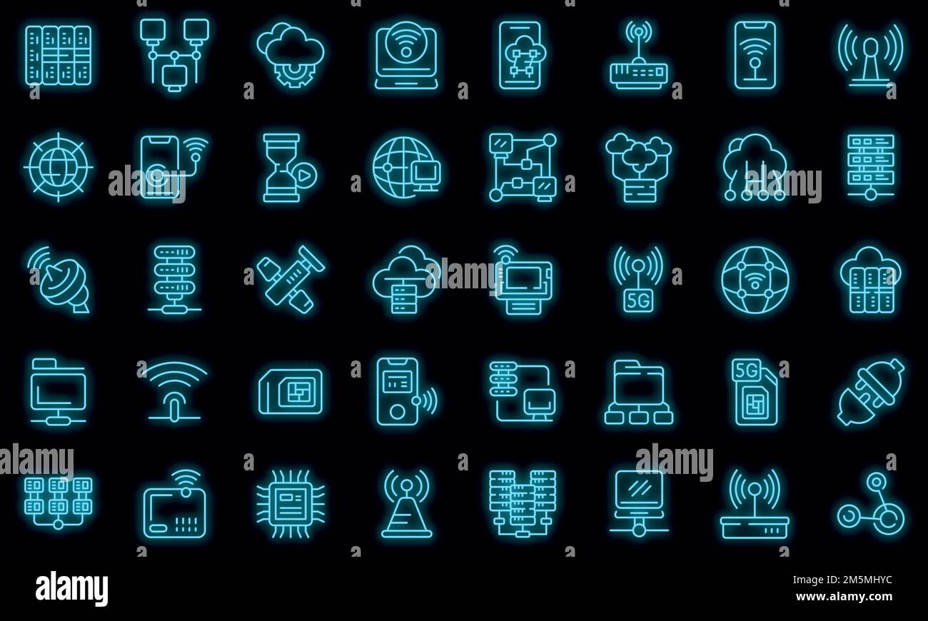 Internet provider icons set. Outline set of internet provider vector ...
