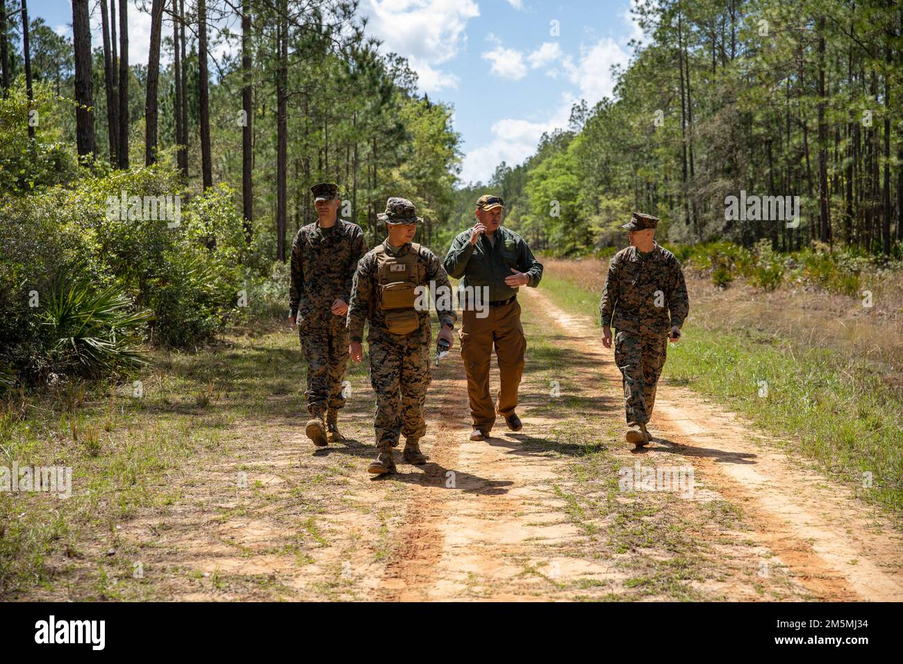 Combat Logistics Regiment 37 leadership walks through the improvised ...