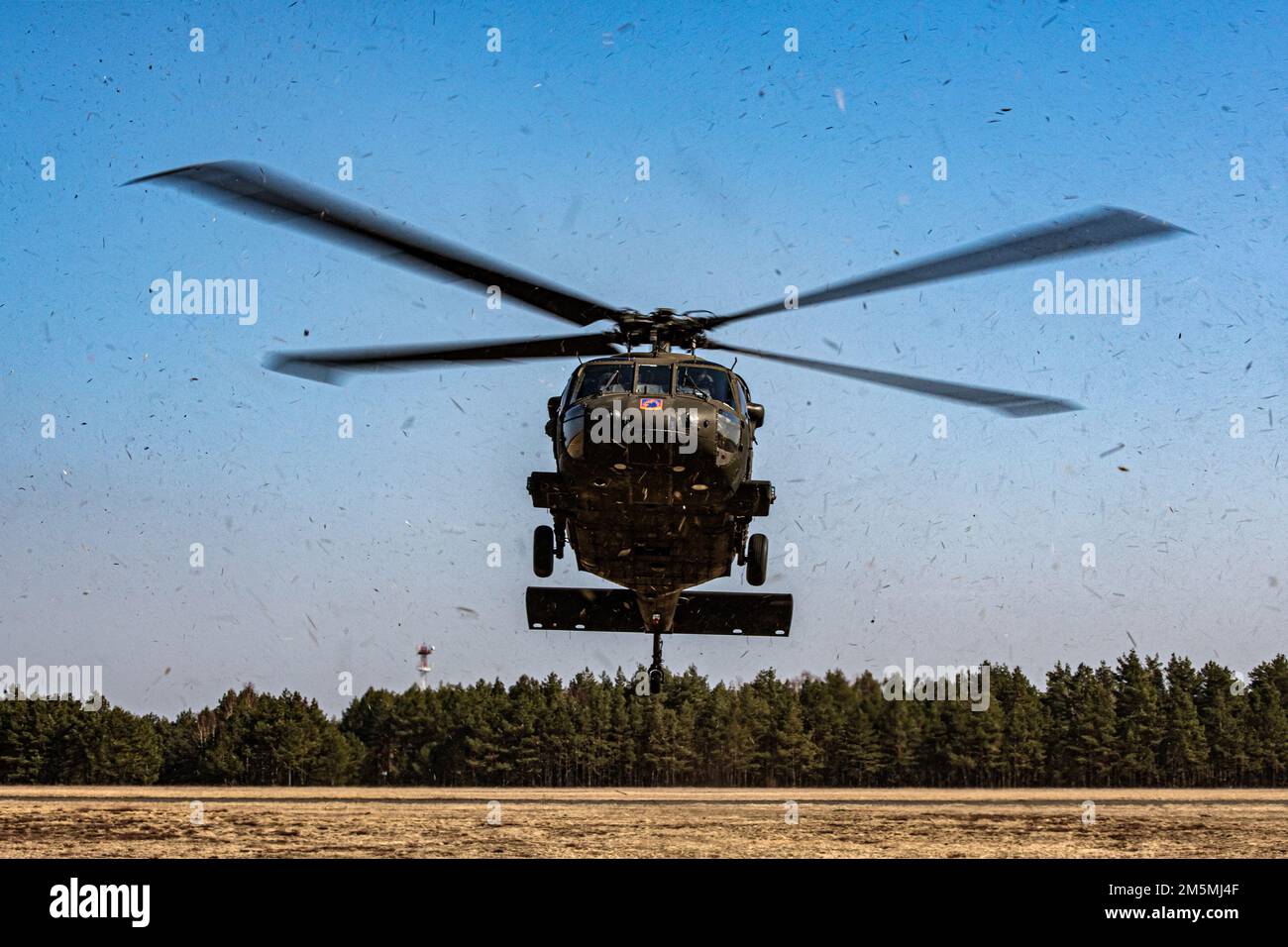 A UH-60 Blackhawk helicopter, from the U.S. Army 1-214th General ...