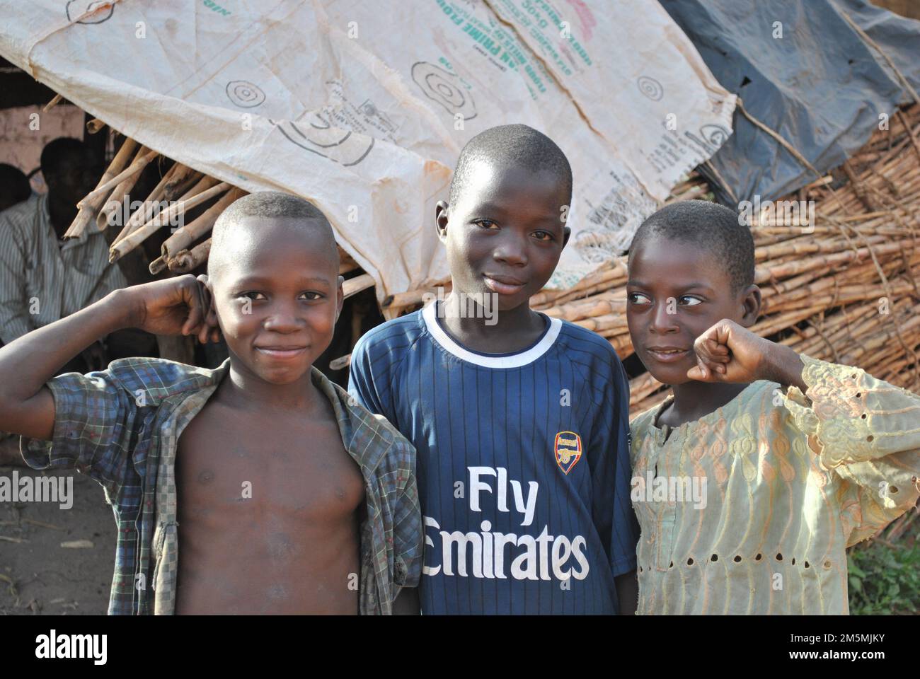 3 african male kids Niger Stock Photo - Alamy