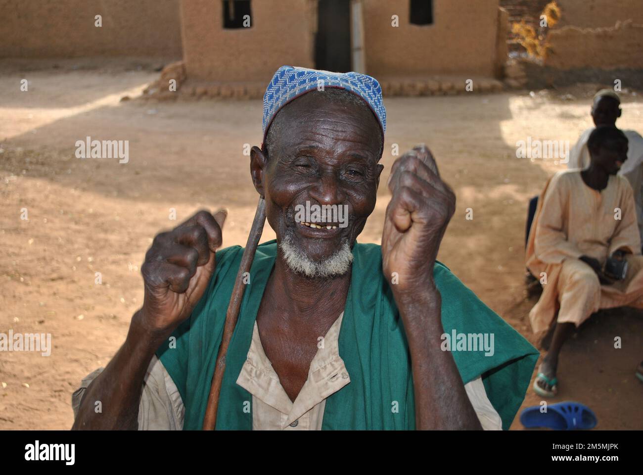 African old man smiling Niger Stock Photo - Alamy