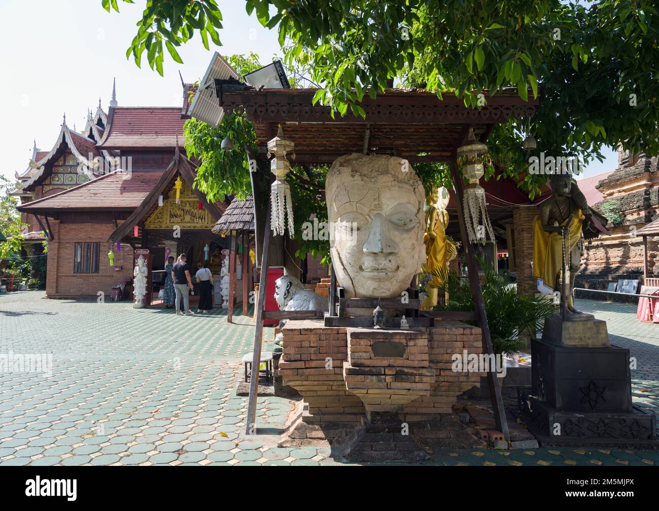 Chiang Mai, Thailand.10 November 2022. Wat Jet Lin Temple in the city ...