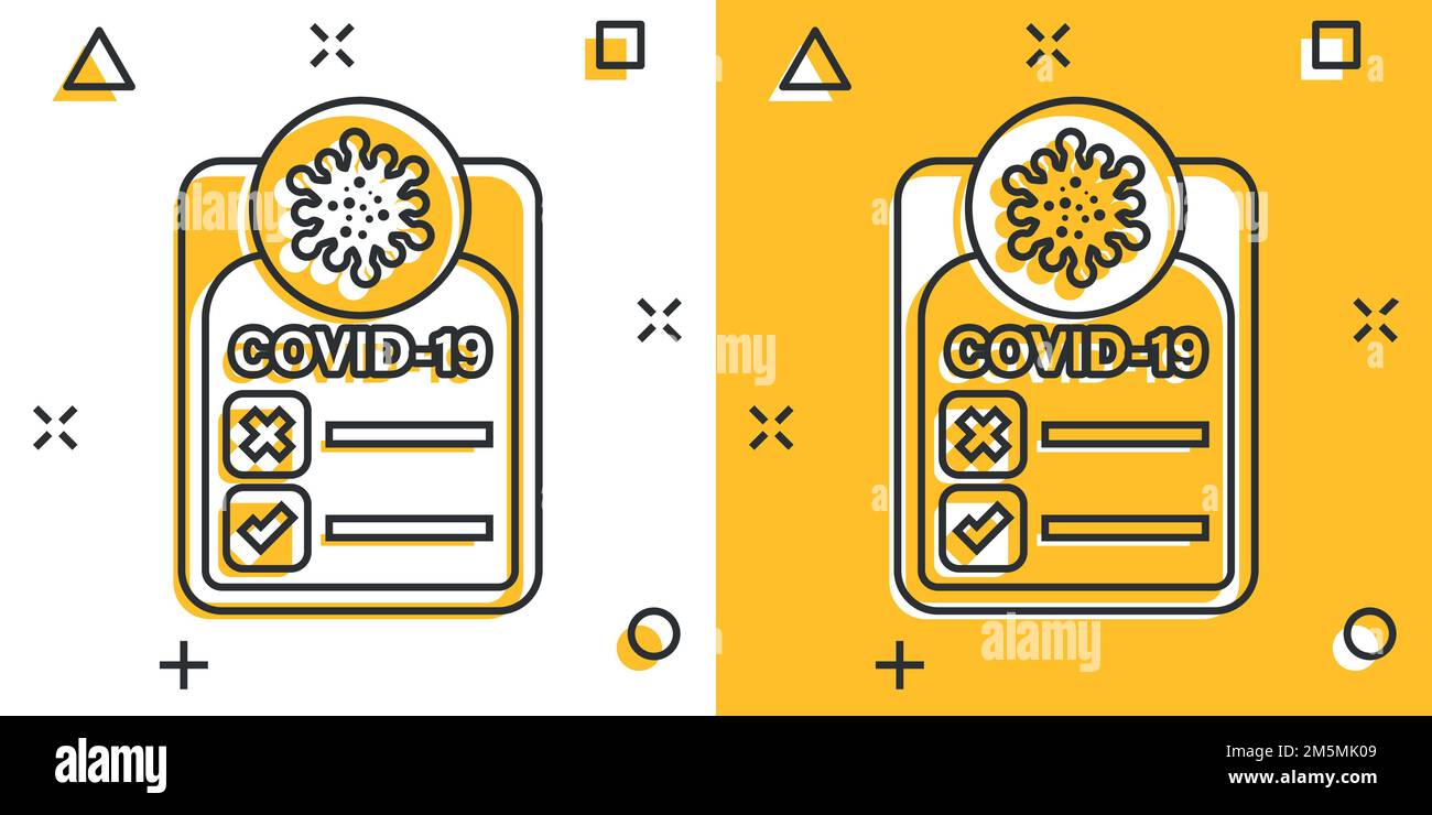 Coronavirus test icon in comic style. covid-19 cartoon vector ...