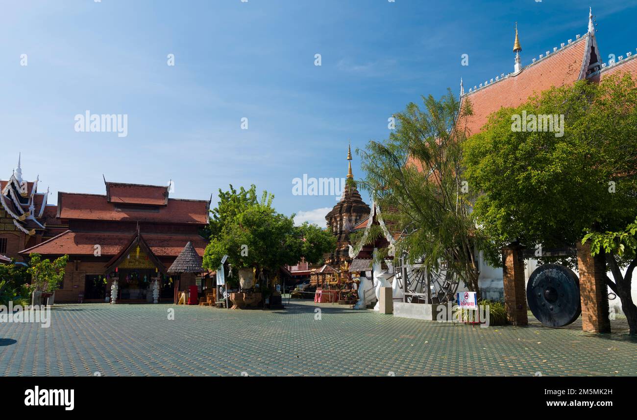 Chiang Mai, Thailand.10 November 2022. Wat Jet Lin Temple in the city ...