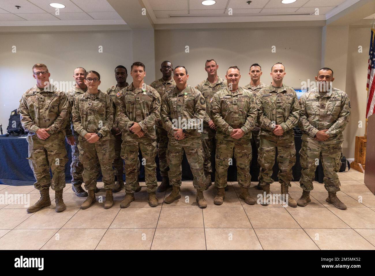 Soldiers with the Florida Army National Guard pose for a group picture ...