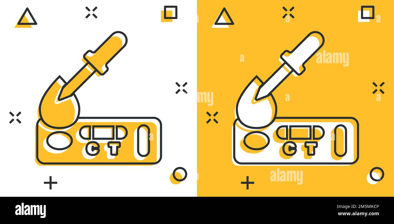 Coronavirus test icon in comic style. covid-19 cartoon vector ...