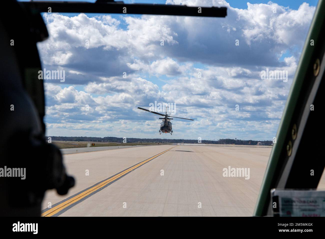 A UH-1N Huey helicopter assigned to the First Helicopter Squadron (1 HS ...
