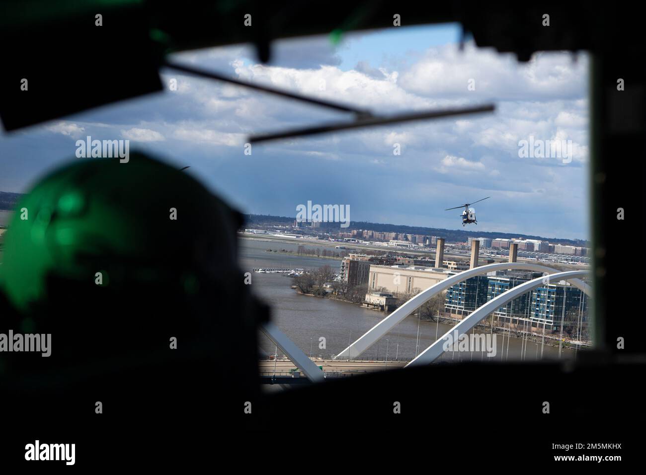 A UH-1N Huey helicopter assigned to the First Helicopter Squadron (1 HS ...