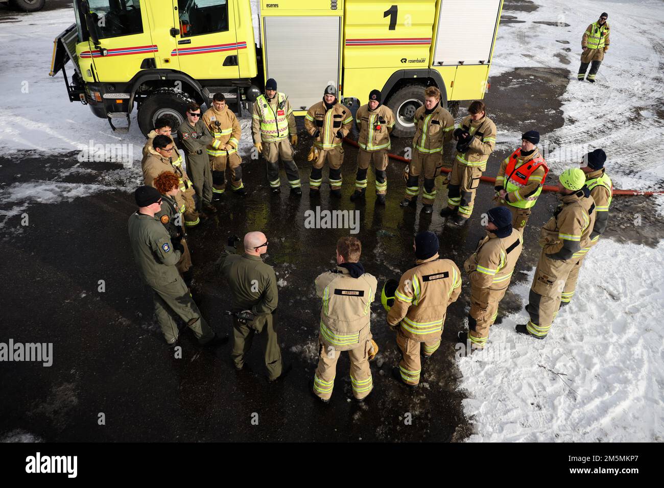 U.S. Marines and Norwegian Firefighters reflect on a live fire training ...