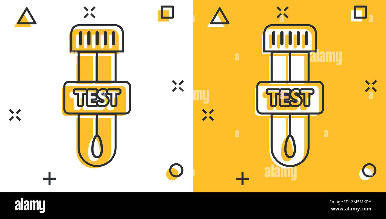 Coronavirus test icon in comic style. covid-19 cartoon vector ...