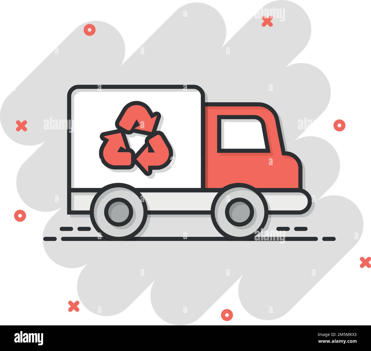Garbage truck icon in Cut Out Stock Images & Pictures - Alamy