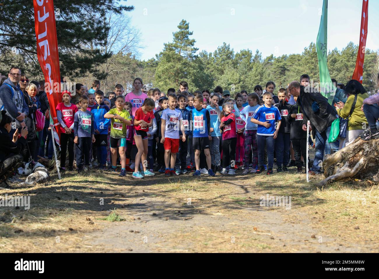 Polish children await their turn for the start of “The Great Escape ...