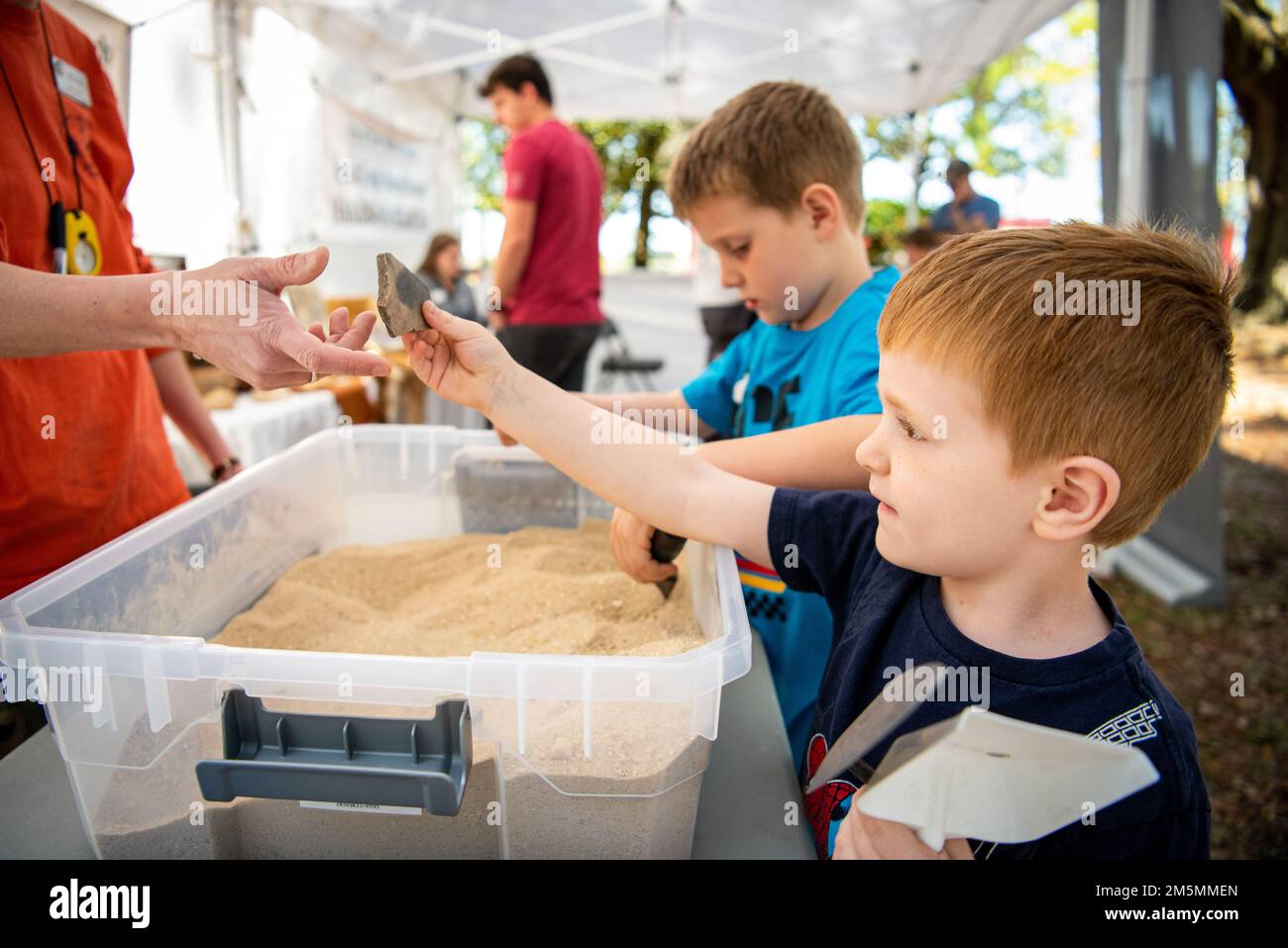 Brothers learn about the types of artifacts that are discovered in ...