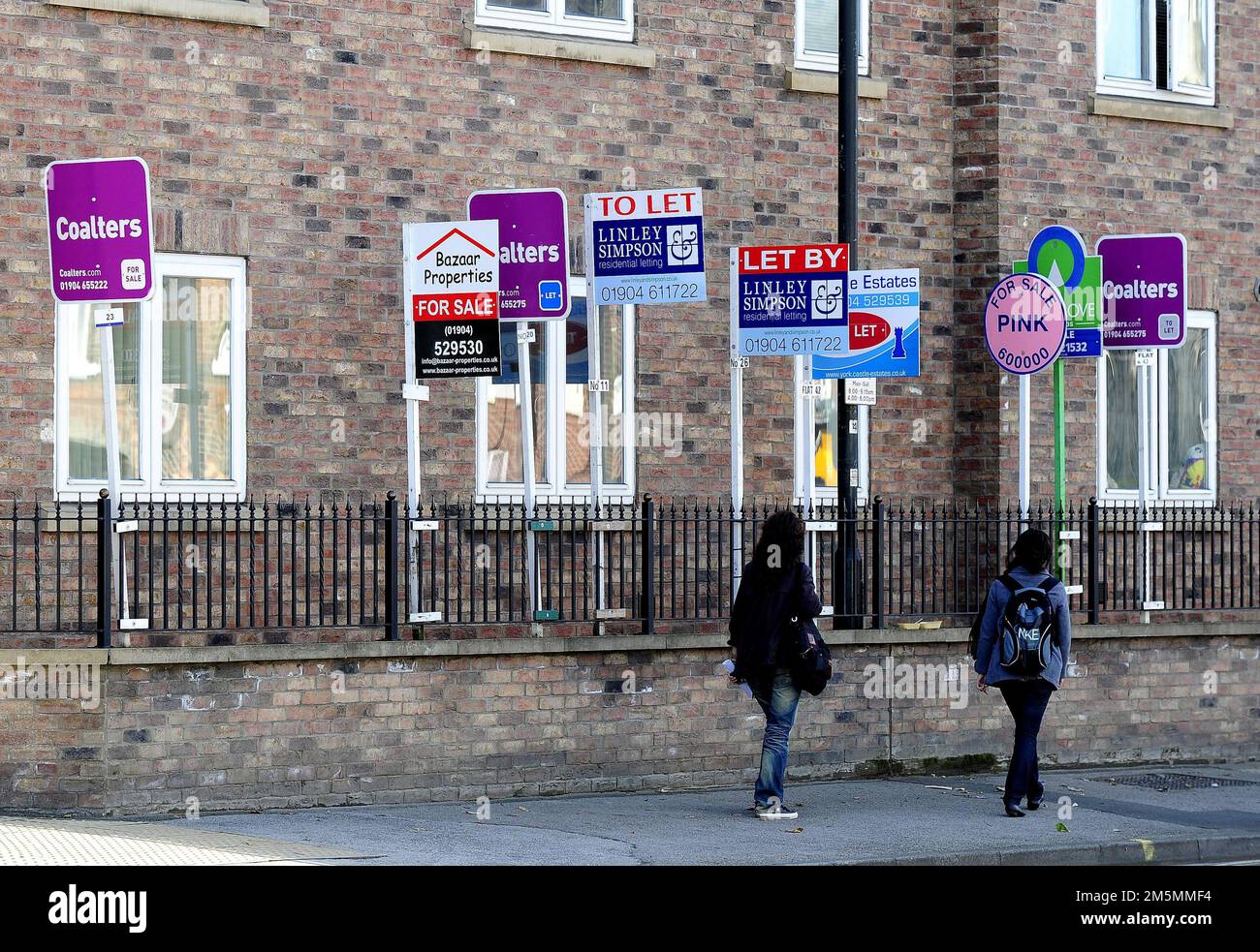 File photo dated 02/10/08 of for sale and to let boards on a street in ...