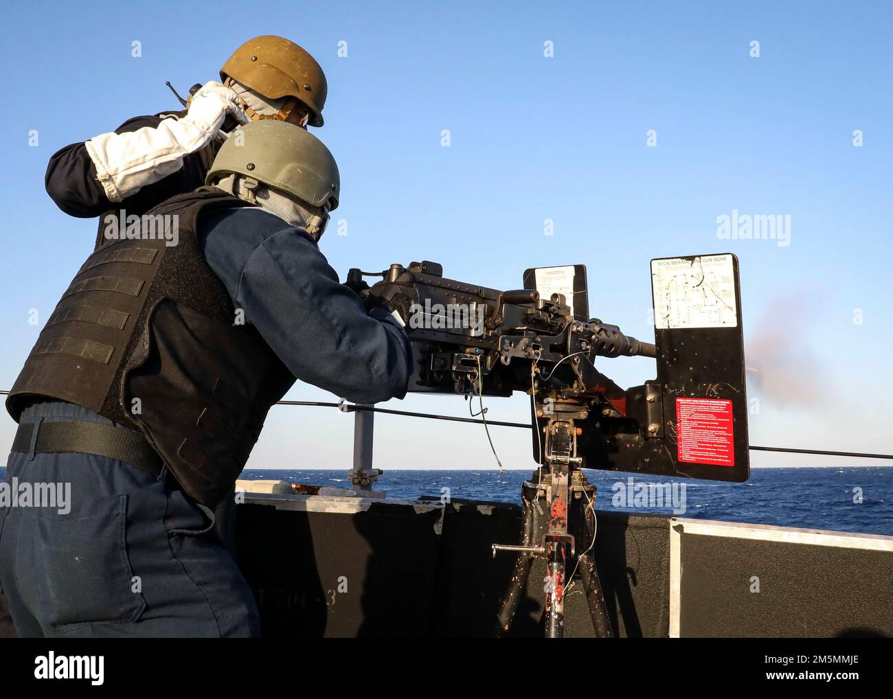 ATLANTIC OCEAN (March 26, 2022) – Gunner's Mate 2nd Class Ronald Wiley ...
