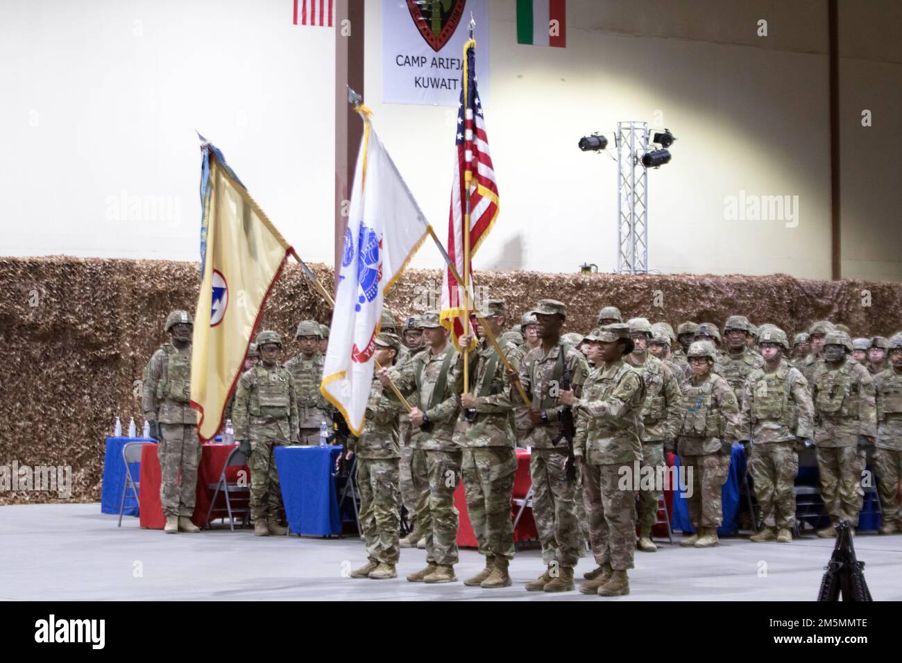 A color guard comprised of Soldiers assigned to 3rd Expeditionary ...