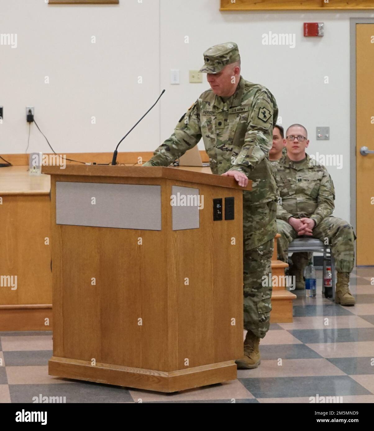 Lt. Col. Brad Pierson, incoming commander of the 55th Maneuver ...