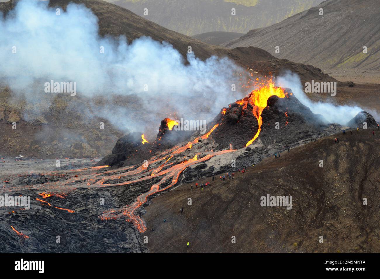 Beautiful landscape icelandic volcanoes lava hi-res stock photography ...