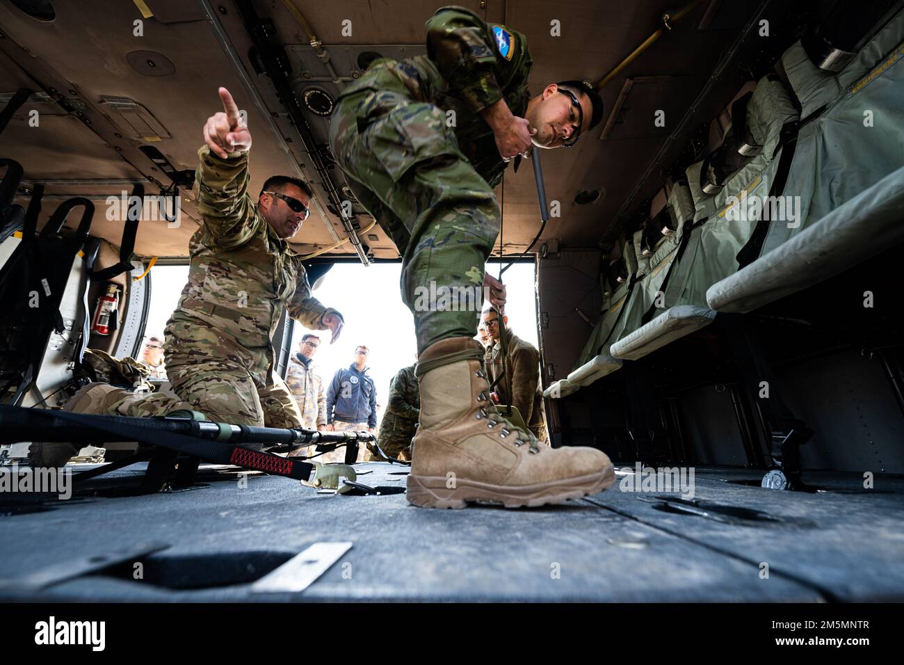 U.S. Air Force, Army and NATO partners practice loading patients for ...