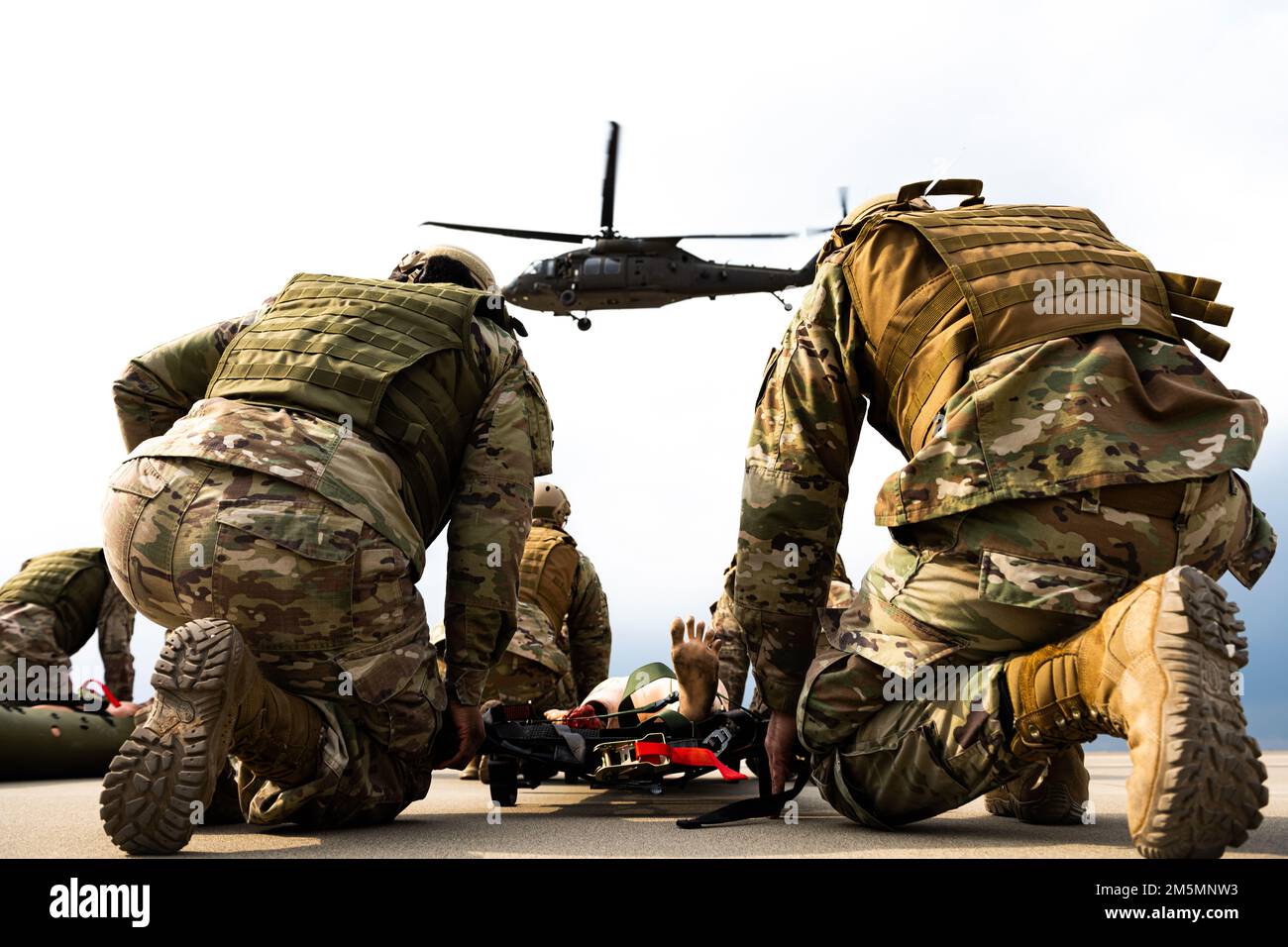 U.S. Air Force, Army and NATO partners practice loading patients for ...