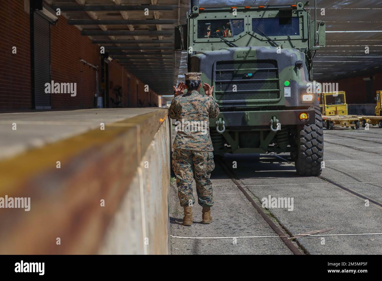 U.S. Marine Corps Lance Cpl. Cheyanne Lopez, a motor vehicle operator ...