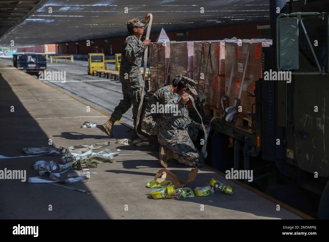U.S. Marines with 3rd Landing Support Battalion, Combat Logistics ...