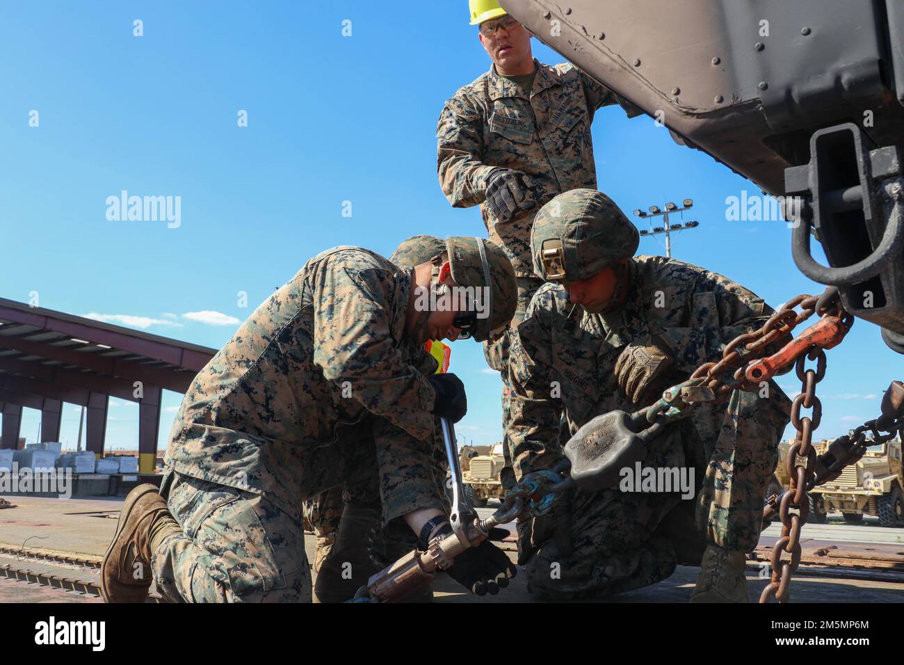 U.S. Marines with 3rd Landing Support Battalion, Combat Logistics ...
