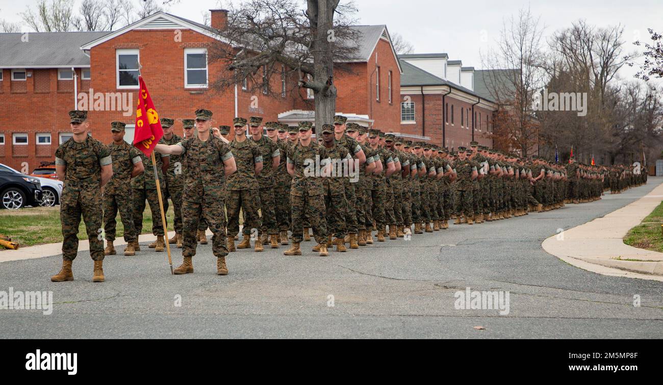 U.S. Marine officer candidates with Alpha and Delta Company graduate ...
