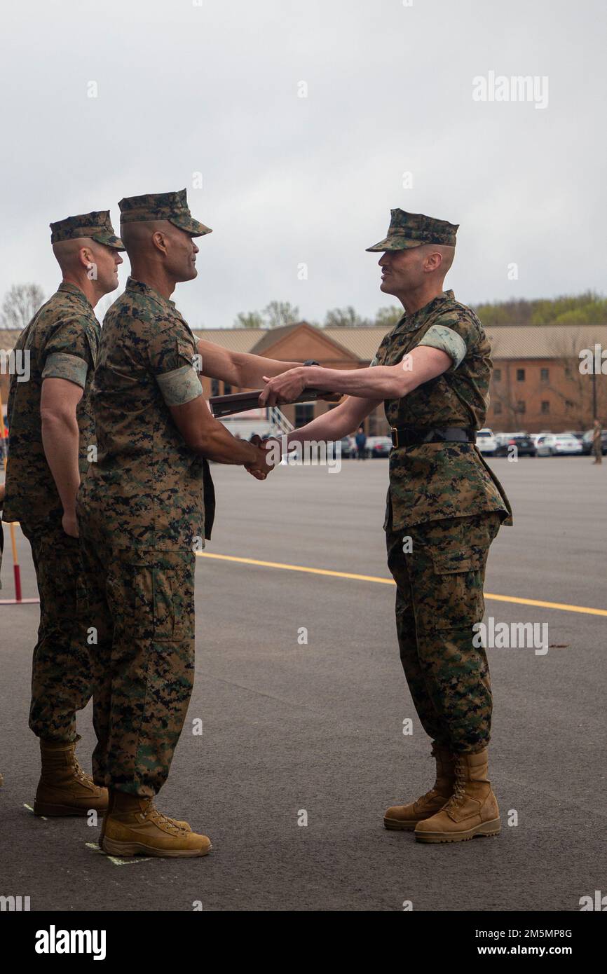 U.S. Marine Corps Col. David C. Hyman, Commanding Officer of Officer ...