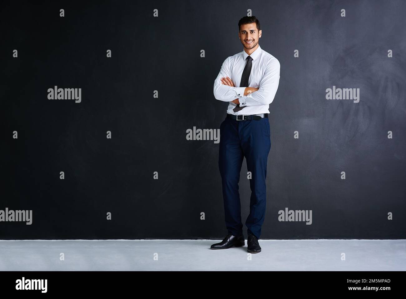 Success is smiling on me. Studio portrait of a young businessman ...