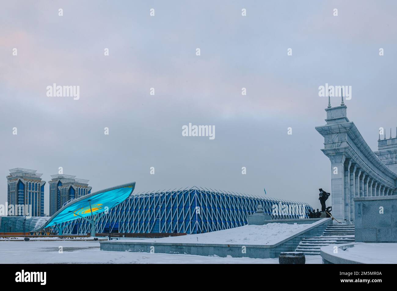 Modern architectural urbanistic city Astana. Futuristic buildings ...