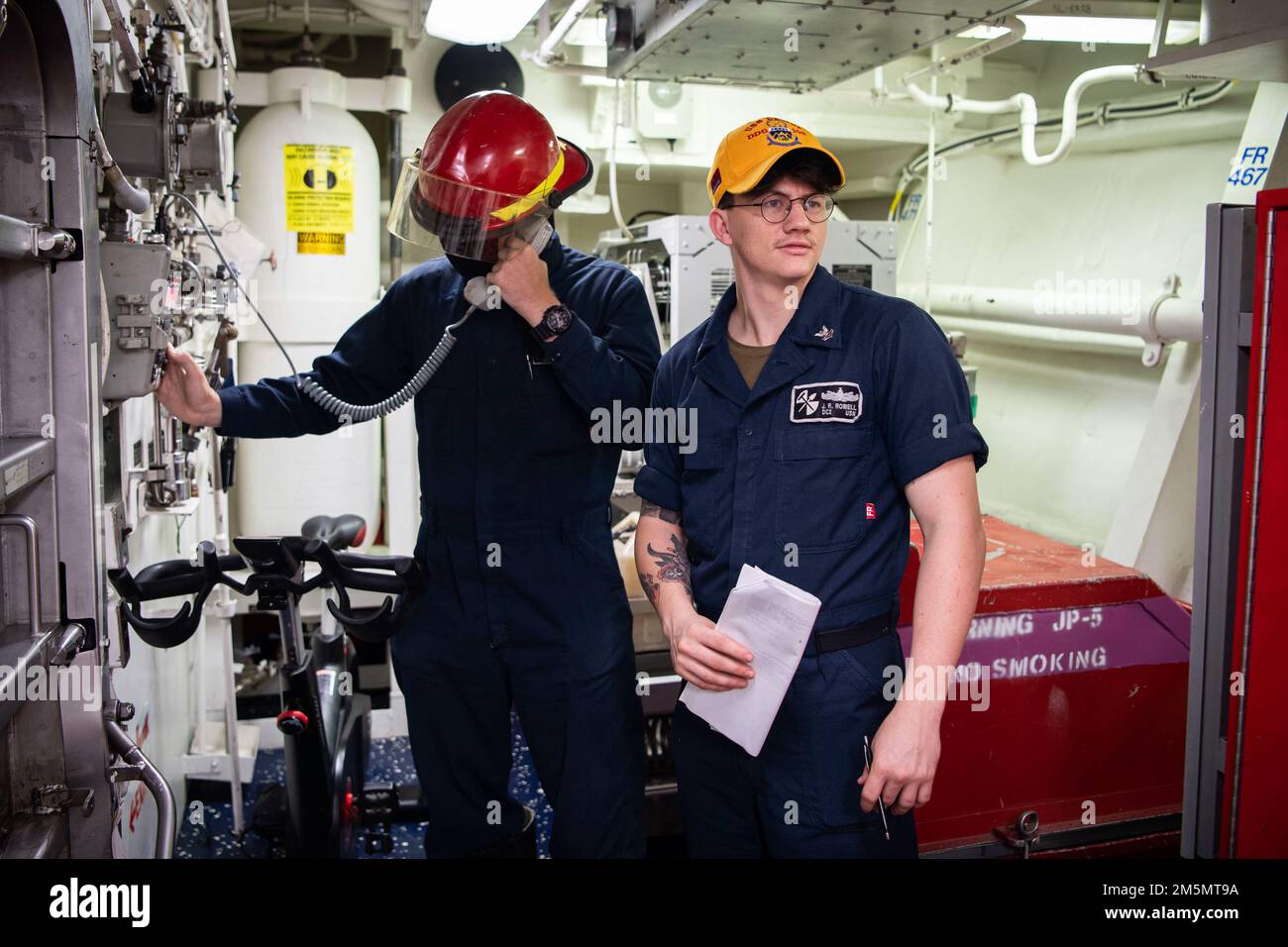 PHILIPPINE SEA (March 27, 2022) Damage Controlman 2nd Class Jeremy ...