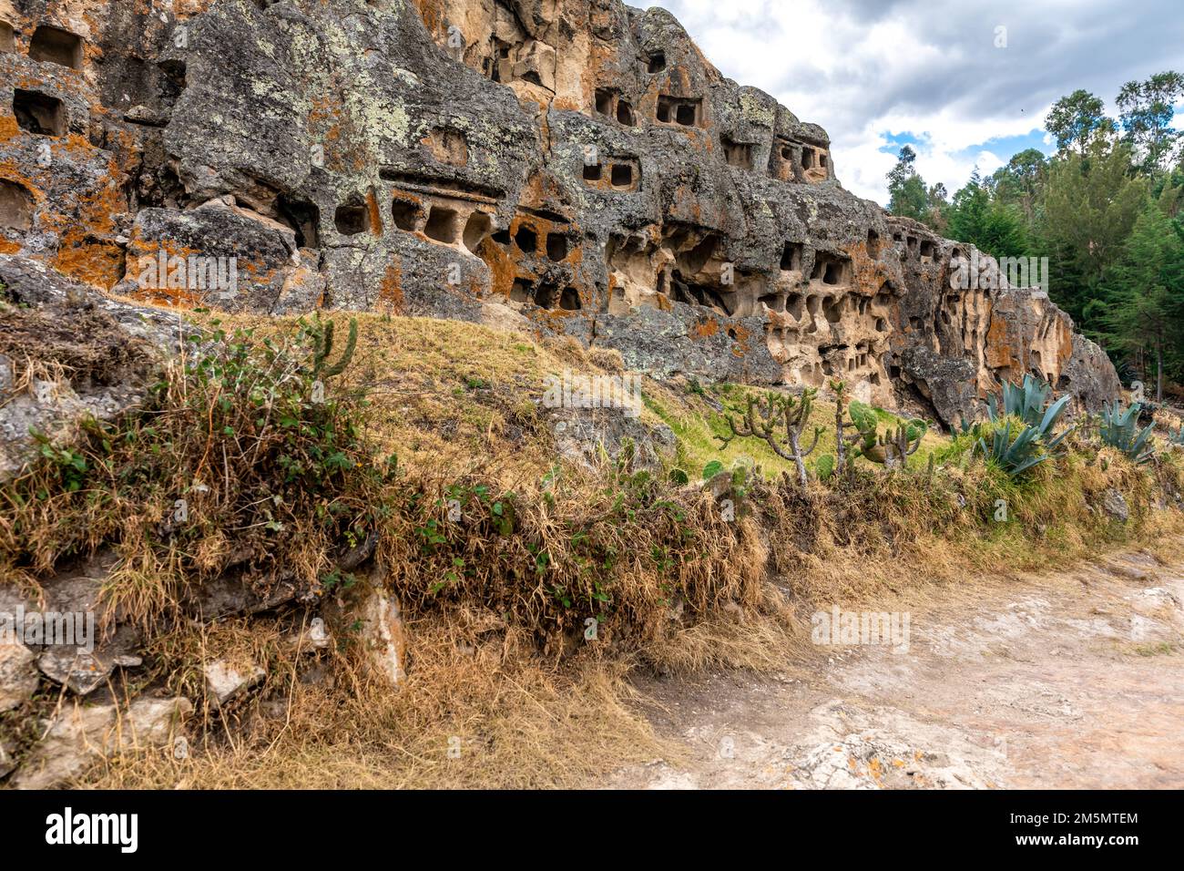 Ventanillas de Otuzco Peruvian archaeological site, cemetery in the ...