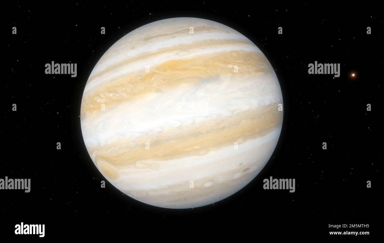 Planet Jupiter orbiting in space. View from a probe Stock Photo - Alamy