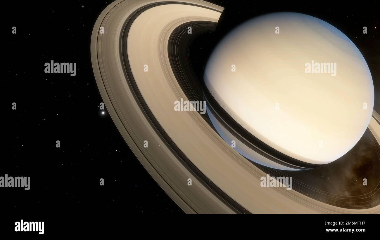 Planet Saturn. View of the planet and the rings Stock Photo - Alamy