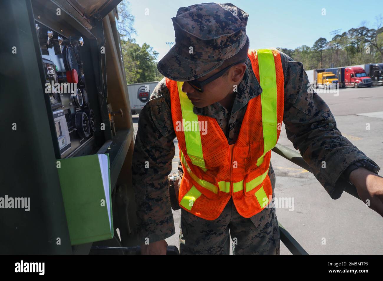 U.S. Marine Corps Cpl. Roberto Zintzunluna, a motor vehicle operator ...