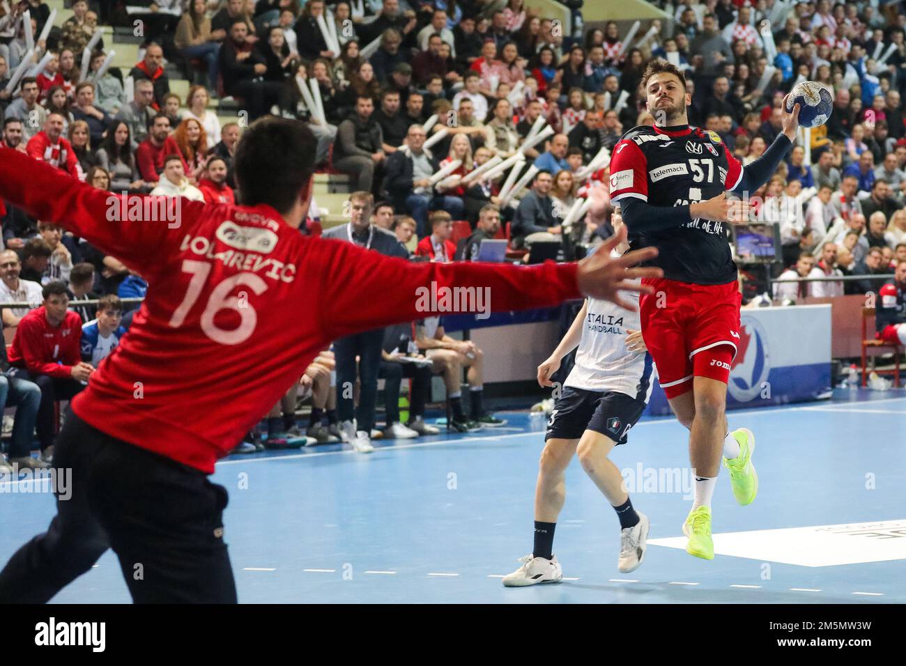 Filip Glavas of Croatia during friendly handball match at Mate Parlov ...