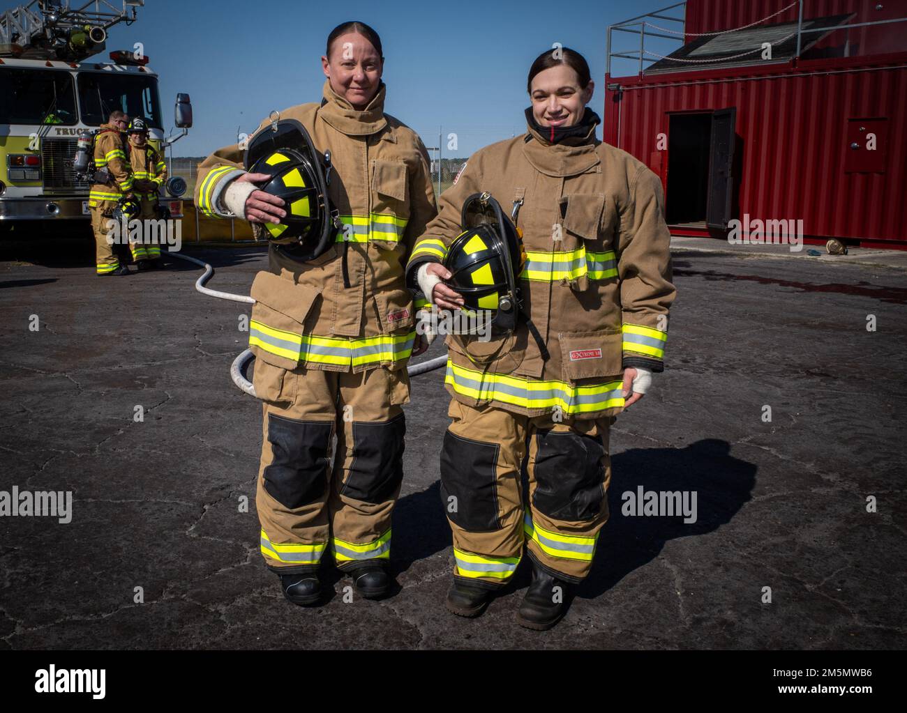 Master Sgt. Nicole Brannan (left), Department of Emergency Services ...