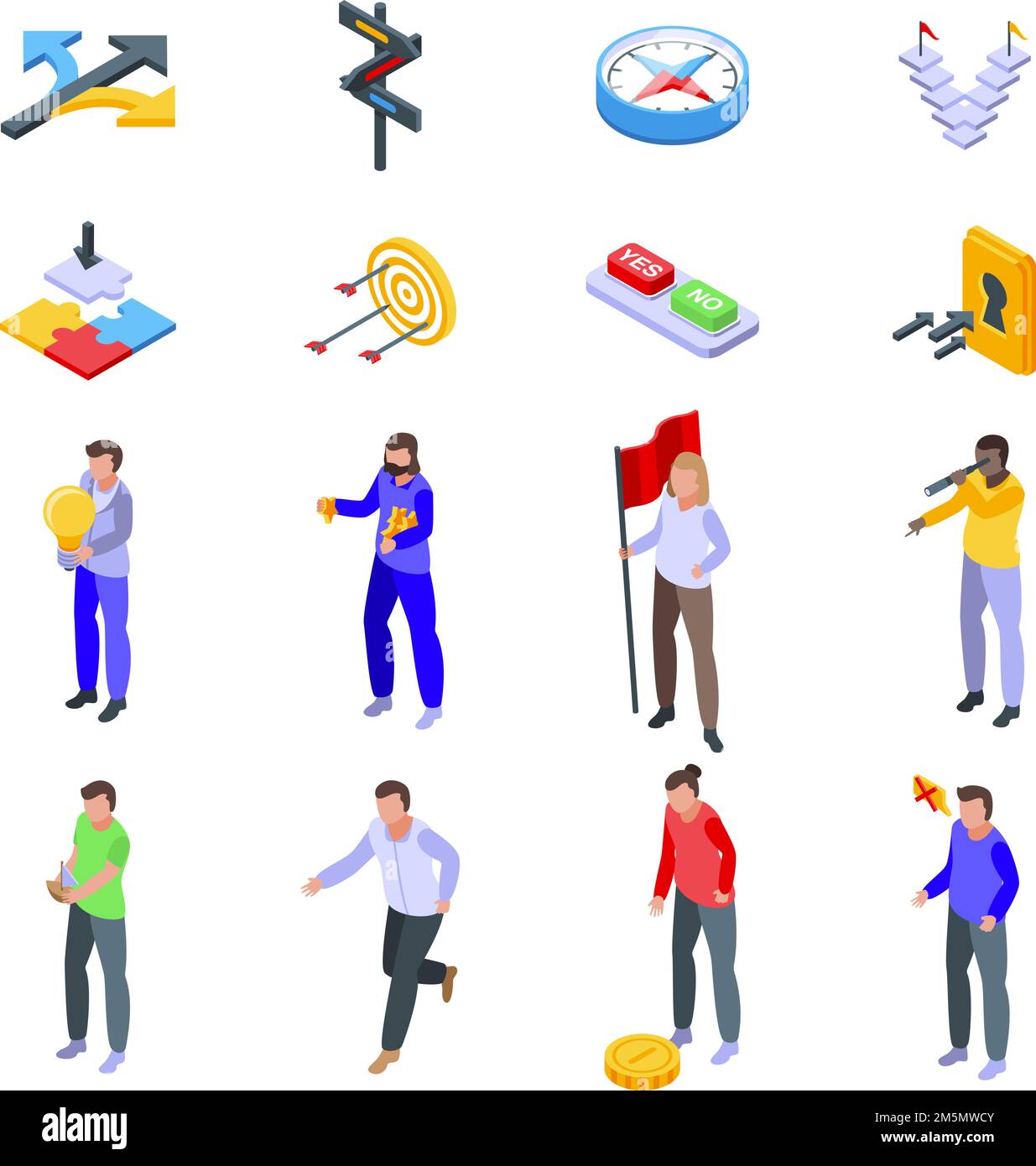 Opportunity icons set. Isometric set of opportunity vector icons for ...