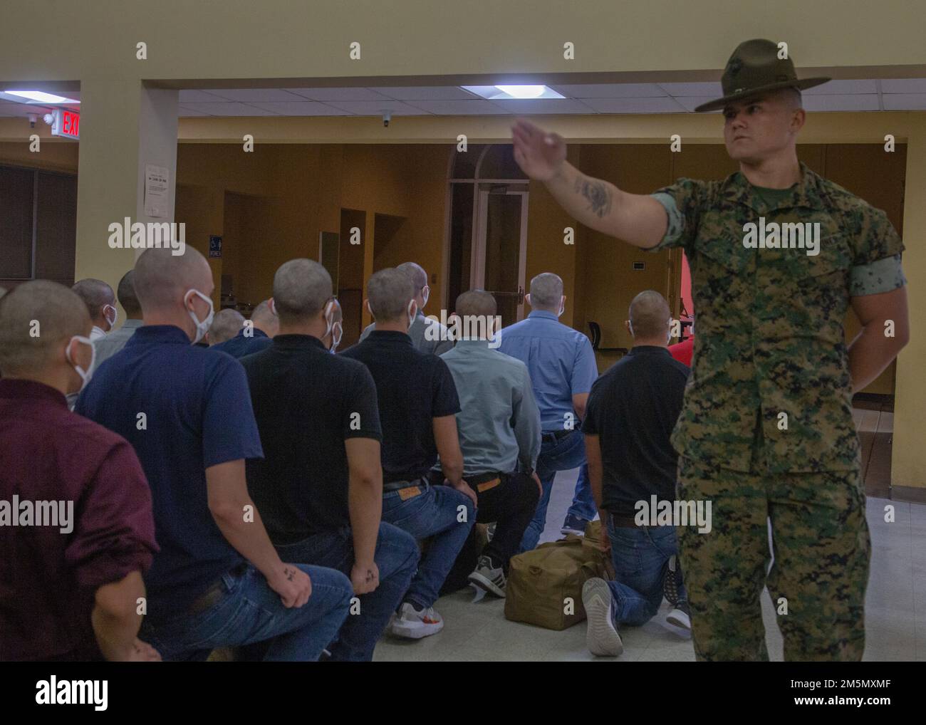 U.S. Marine Corps Staff Sgt. Andre Velez, a drill instructor with ...